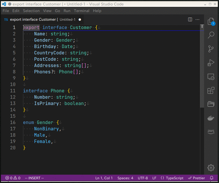 VSCode TypeScript JSON EXCEEDSYSTEM